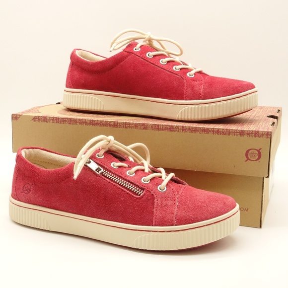 Born | Shoes | Nwt Born Tamara Red Suede Leather Sneaker | Poshmark